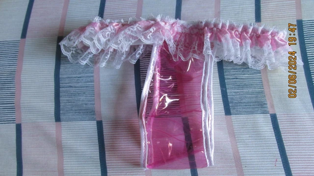 Sissy Gathered Pink Pvc Panties Knickers Waterproof Plastic See Through £1699 Picclick Uk