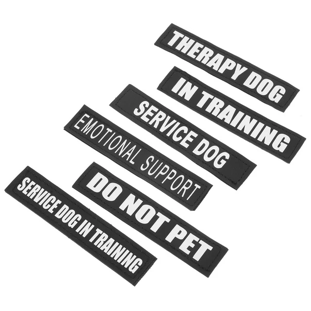 6 PAIRS PU with Custom Stickers Do Not Pet Dog Patch Puppy £8.95 ...