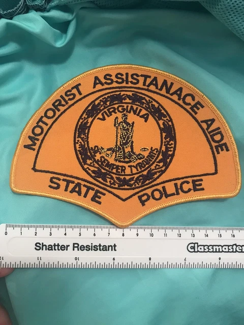 RARE ERROR AMERICAN Virginia State Police Patch Badge Motorist Assistance Aide £3.31 - PicClick UK
