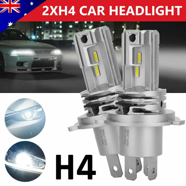 2X H4 9003 Car LED Headlight Globes Kit Lamp Bulbs High Low Beam 12V 24V Upgrade $26.95 ...