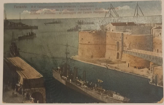 CARTOLINA TARANTO 1923 - Navi Regia Marina EUR 50,00 - PicClick IT