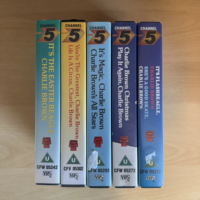 CHARLIE BROWN SNOOPY Channel 5 VHS Video Bundle, Easter Beagle, Its ...