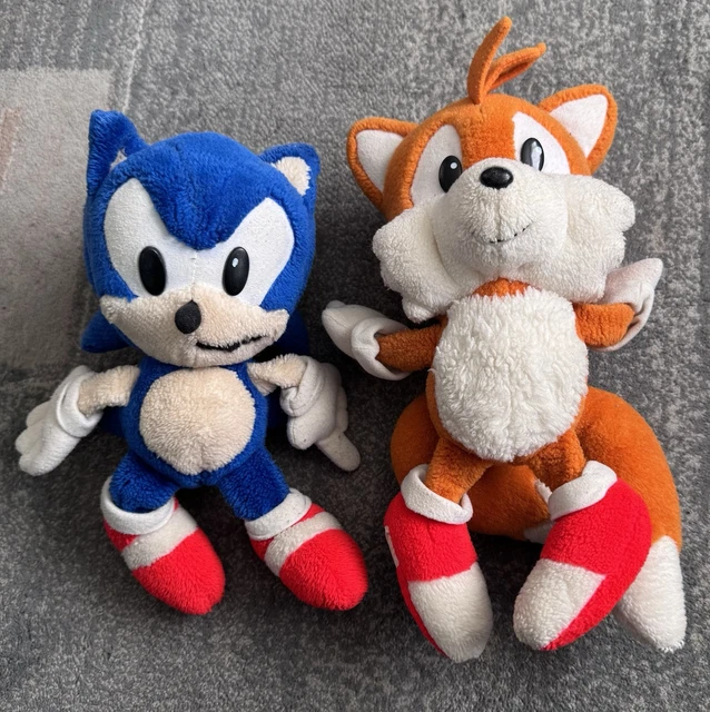 SONIC THE HEDGEHOG + Tails Sega Plush Soft Toy 12” Bundle - 1991 Tomy £ ...
