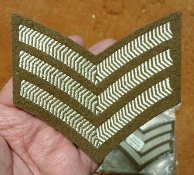 9 X BRITISH Army Sergeant rank INSIGNIA, CHEVRONS, Stripes British ARMY ...