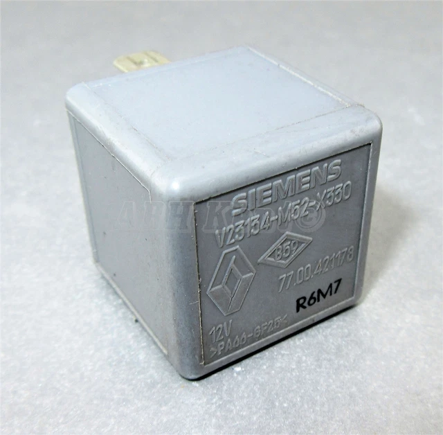 669-RENAULT /01-14 MULTI-USE 5-Pin Grey Relay 7700421178 Siemens V23134 ...