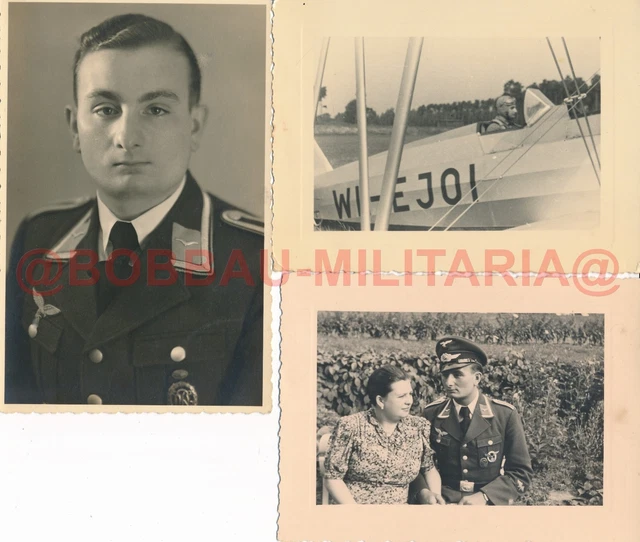 V168 FOTOS STUDIO Portrait Luftwaffe Pilot Flugzeugführer FFA FFS ...