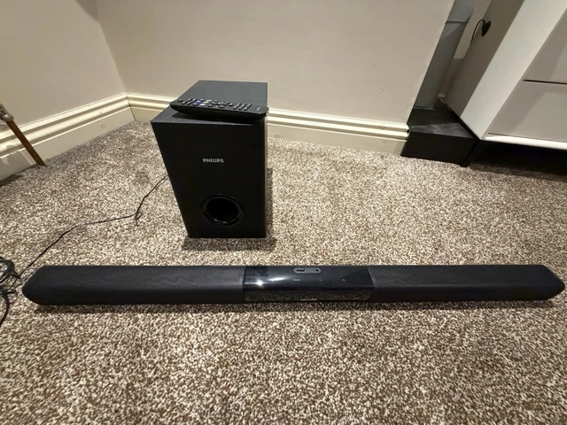PHILIPS HTL2163B 2.1 Soundbar with Subwoofer. Official Remote Control ...