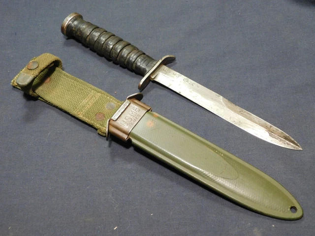 WWII US M3 Trench Fighting Knife Dagger Imperial Guard mrk w/M8 Scbd ...