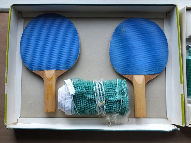 VINTAGE DUNLOP BARNA Table Tennis Set Made In England Orig Box Missing ...