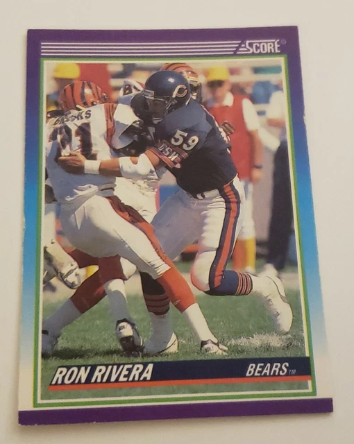 1990 SCORE RON Rivera Chicago Bears #469 carte à collectionner football ...