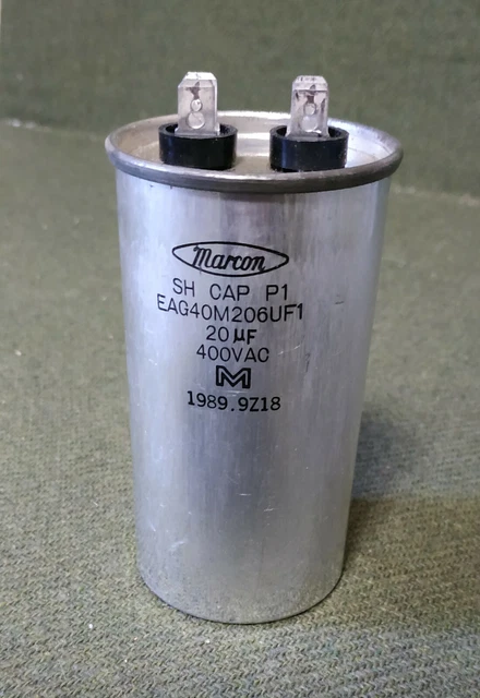 CONDENSATEUR MARCON SH CAP P1 20 µF 400 v 50 x 105 mm EUR 8,00 ...