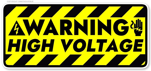 CAUTION WARNING HIGH Voltage Safety Danger Sticker Decal 4" Model V01 ...