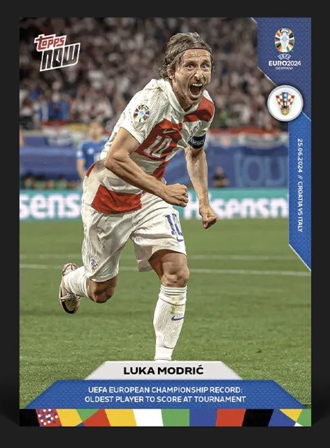 2024 TOPPS NOW Euro 2024 ⭐ Luka Modric ⭐ Croatia ☄️ No. 26 (Pre-Sale ...