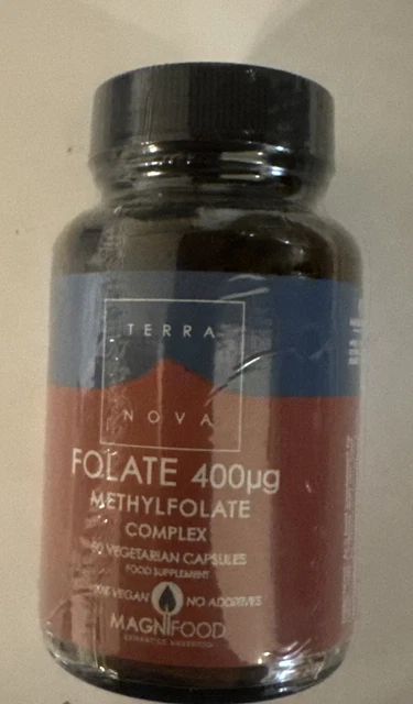 TERRANOVA FOLATE (METHYLFOLATE) 400 ug Complex 50 Capsules- BBE 03/25 £ ...