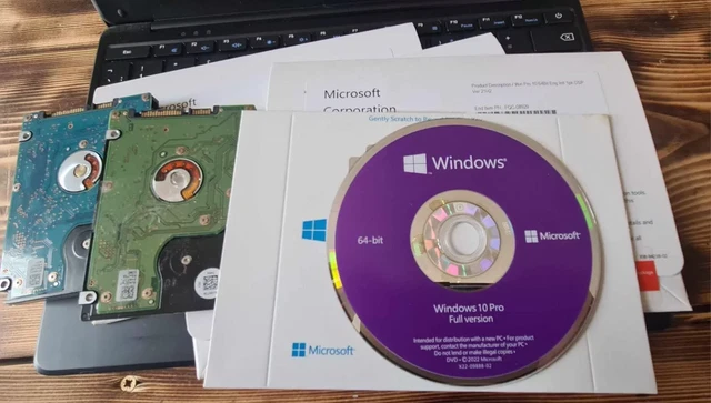 MICROSOFT WINDOWS 10 Pro DVD 64 Bit £30.99 - PicClick UK