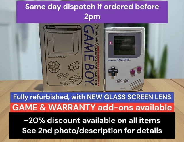 NINTENDO GAME BOY Gameboy DMG-01 Console, Box, Add-on Games/Warranties ...