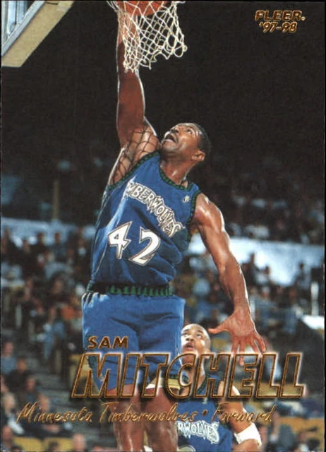 1997-98 FLEER MINNESOTA Timberwolves carte basketball #178 Sam Mitchell ...