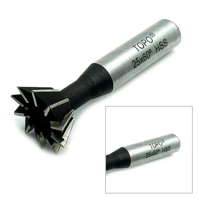 1*HSS 25MM X 60 Degree Dovetail Cutter Milling End Mill High Speed ...