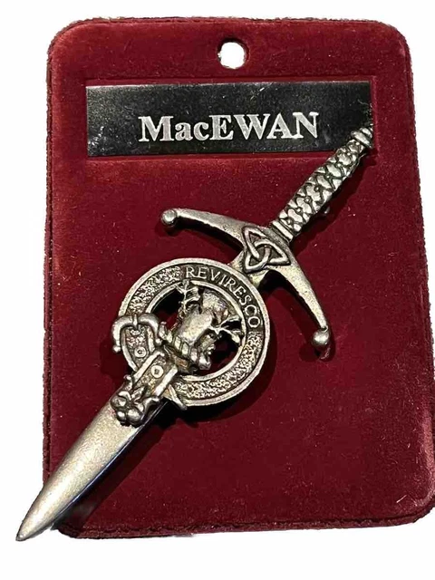Clan Macewan Mcewan Scottish Crest Badge Or Kilt Pin £1200 Picclick Uk