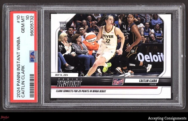 2024 PANINI INSTANT WNBA #10 Caitlin Clark RC ROOKIE /5540 PSA 10 GEM ...