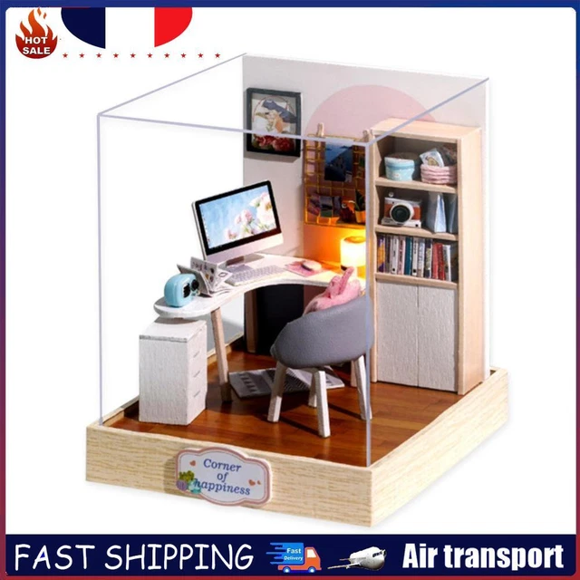 # BRICOLAGE MAISON De Poupée En Bois Miniature Dollhouse Meubles Kit Jouets Éduc EUR 10,55 ...