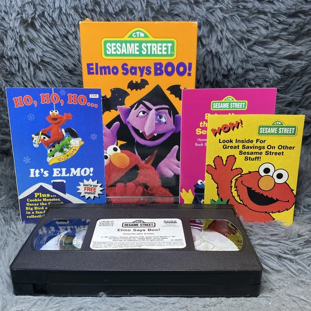 SESAME STREET: ELMO Says BOO! VHS Tape 1999 Halloween Spooky Cartoon ...