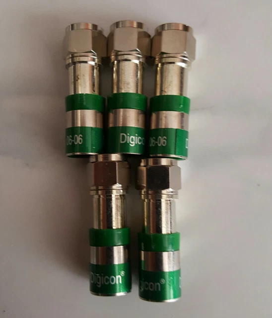 25 DIGICON DS6U S-Series RG-6 Connectors Green $14.00 - PicClick