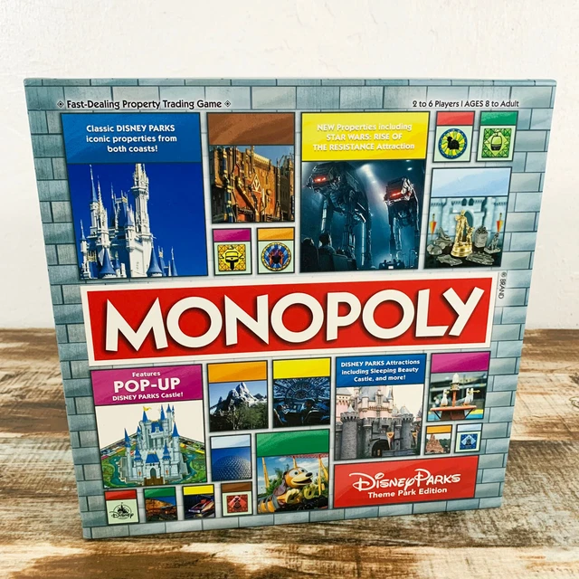 MONOPOLY DISNEY THEME Parks Edition Pop-Up Castle Board Game - No ...