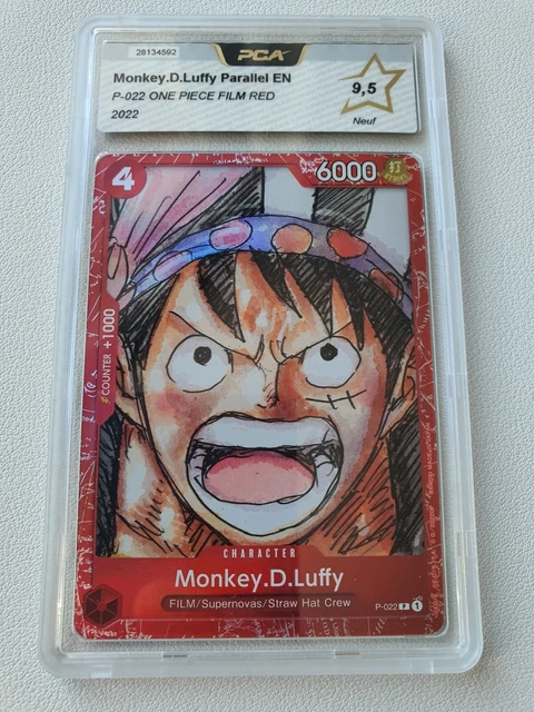 CARTE ONE PIECE PCA 9,5 Monkey D Luffy Parallel EN Promo Film Red Ultra Rare PCA EUR 9,99 ...