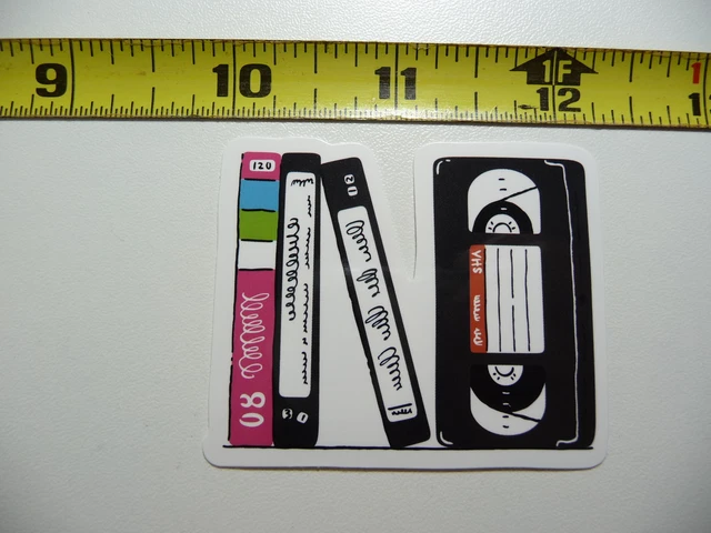 VHS TAPES DECAL Sticker 80S 90S Retro Vintage 1980S 1990S Fun £3.91 ...