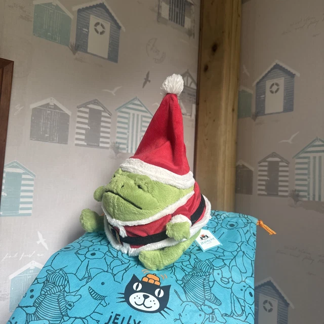 JELLYCAT SANTA RICKY Rain Frog & Dust Bag Retired Rare £50.00 - PicClick UK