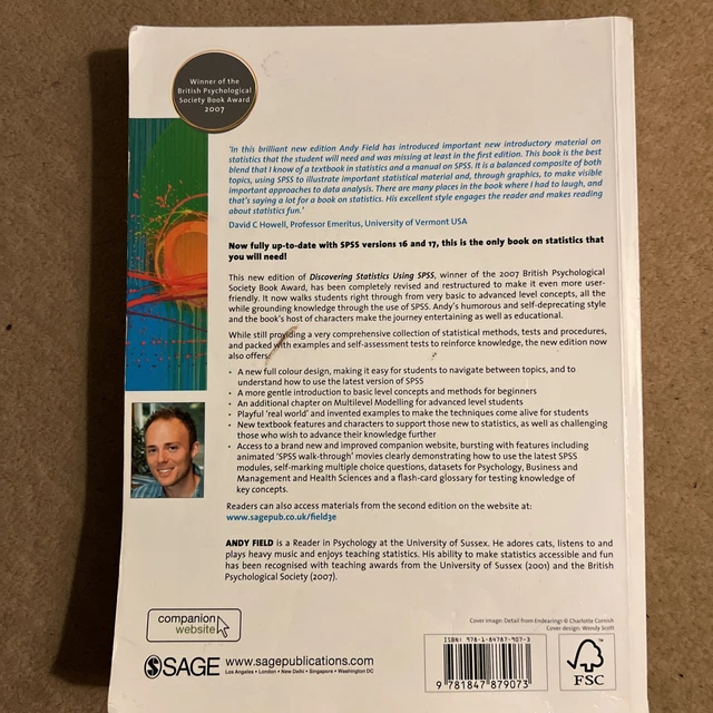 DISCOVERING STATISTICS USING SPSS, Third Edition, Andy Field £5.45 ...