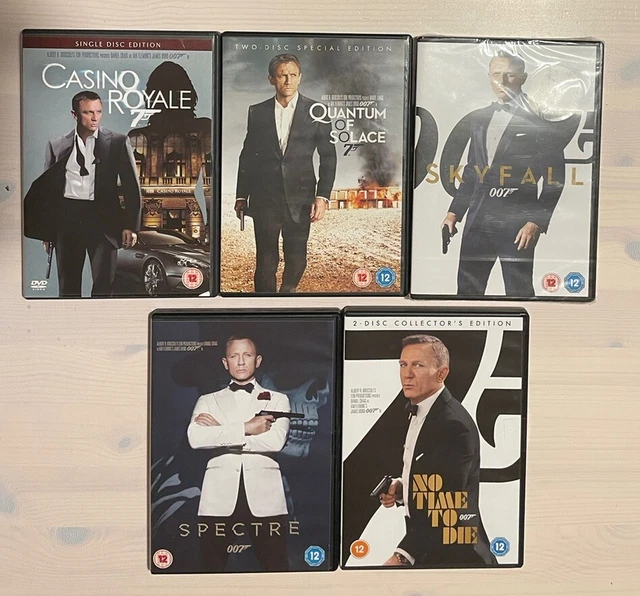 007 JAMES BOND Daniel Craig 5 Movie Collection DVD Bundle £9.99 - PicClick UK