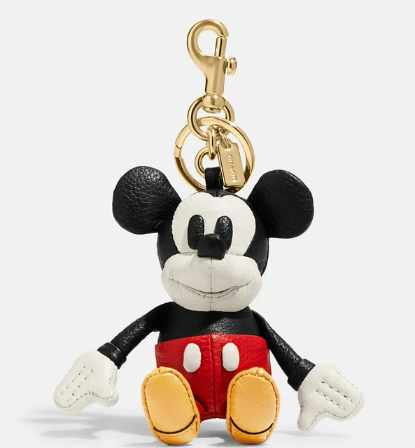 COACH DISNEY X Limited Edition Mickey Mouse Leather Doll Keychain Fob ...