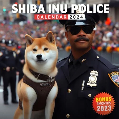 SHIBA INU POLICE Calendar 2024 Jan 2024 to Dec 2024 Bonus 3 Months Last ...