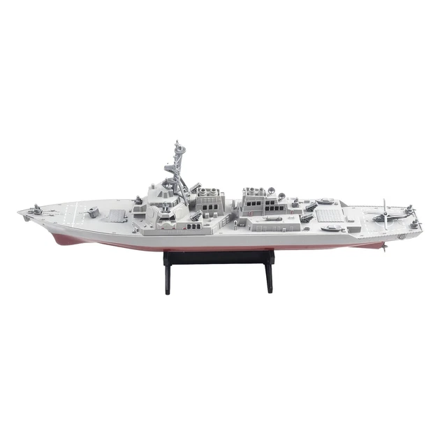 CHILD BATTLESHIP MODEL Toy Static Missile Destroyer +Stand Plastic High ...