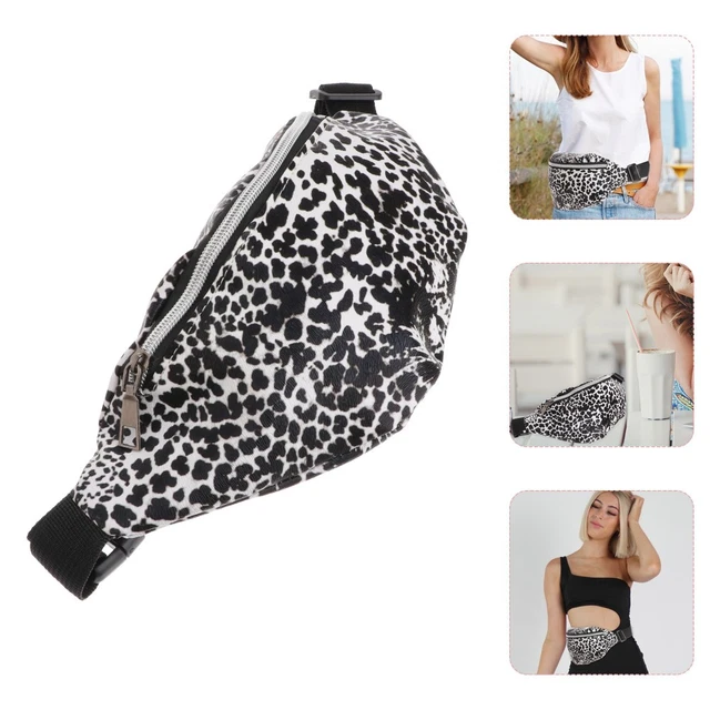 LEOPARD PATTERN FANNY Pack Dual Zipper Bag Waist Bag Bum Bag Should Bag ...
