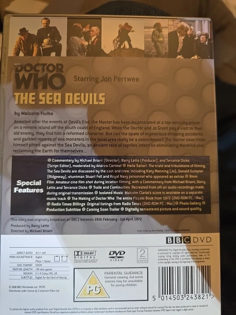 DOCTOR WHO: THE Sea Devils - Jon Pertwee - DVD Region 2 £10.79 ...