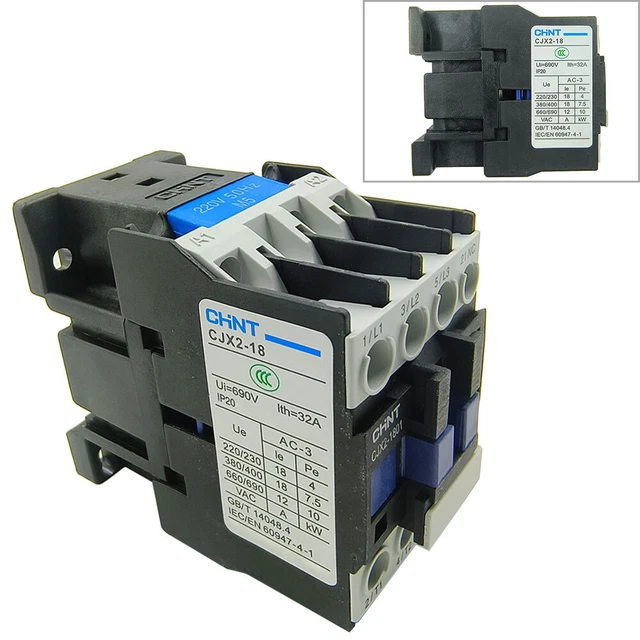 AC CONTACTOR 1NO AC 220V 50/60Hz Coil Motor Starter Relay 32A 3-Phase ...
