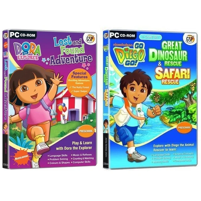 DORA THE EXPLORER + Go Diego Go (PC CD-Rom Games, 2010) PAL (Preschool ...