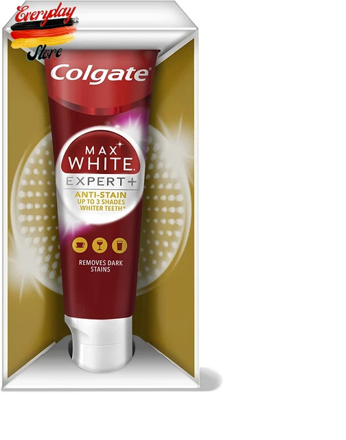 COLGATE TOOTHPASTE MAX White Expert Anti-Stain 75ml - Removes Tooth ...