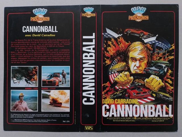JAQUETTE VHS - Cannonball - Vhs Sleeve - David Carradine EUR 7,00 - PicClick FR