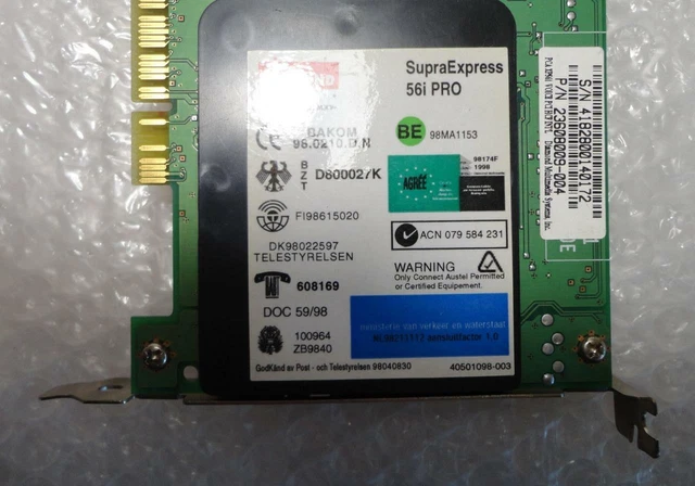 DIAMOND SUPRAEXPRESS 56I PRO 23608009-004 Internal Modem Card EUR 18,28 ...