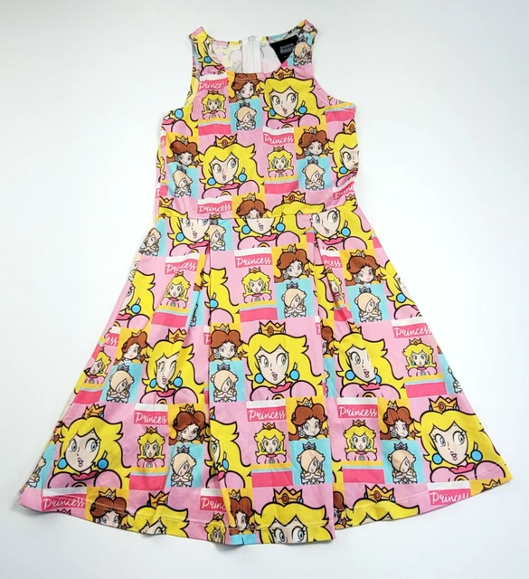 SUPER MARIO NINTENDO PRINCESS Peach Daisy Rosalina Pink Dress Girls 6 ...