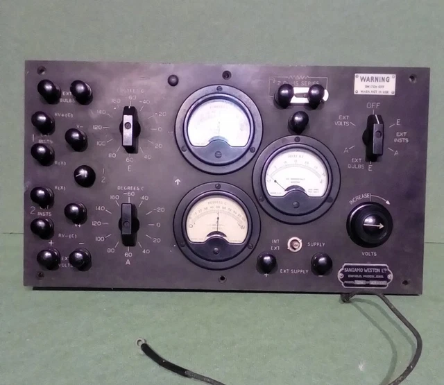 MILITARY CONTROL PANEL. Ww2 Aircraft Sangamo Weston. Switches And ...