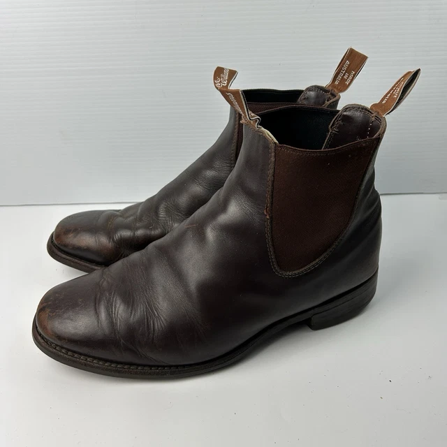 RM WILLIAMS MENS 10G Craftsman Boots Brown Leather Chelsea Made in Australia $149.95 - PicClick AU