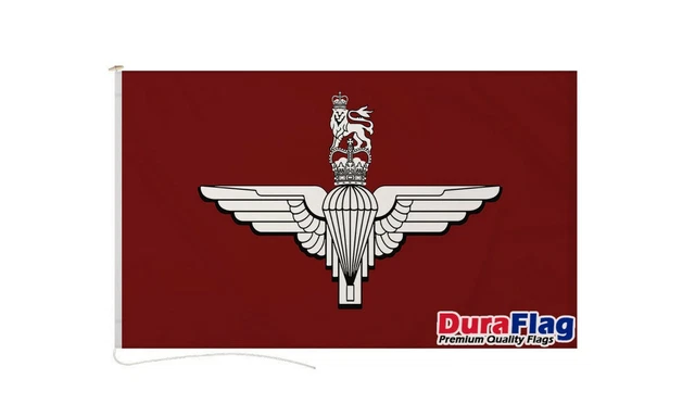 PARACHUTE REGIMENT DURAFLAG 150cm x 90cm QUALITY FLAG ROPE & TOGGLE EUR ...
