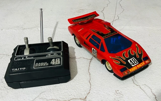 VINTAGE TAIYO RADIO Racer Lamborghini Countach RC Radio Controlled Race ...
