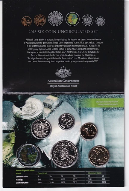 AUSTRALIAN: 2013 SPECIAL Edition With Hyper Metallic - Six Coin ...