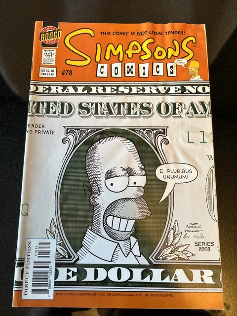 SIMPSONS COMICS #78 - Bart & Homer Simpson Bongo £6.38 - PicClick UK